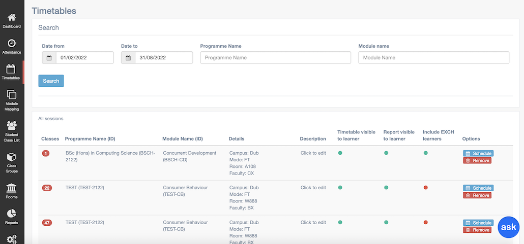 Timetable & Attendance Platform – Themis